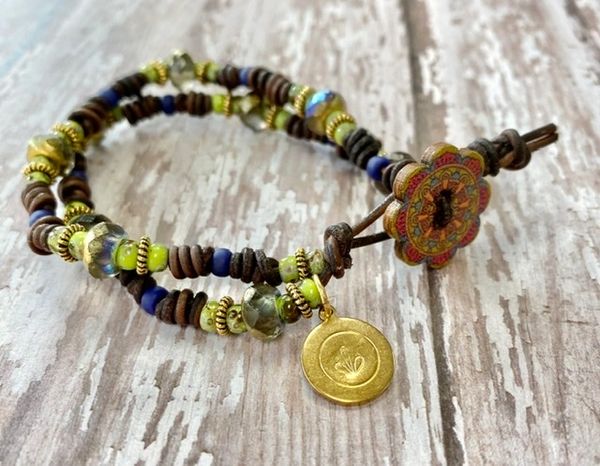 Bumpy Path Bracelets | Pumpkin Glass