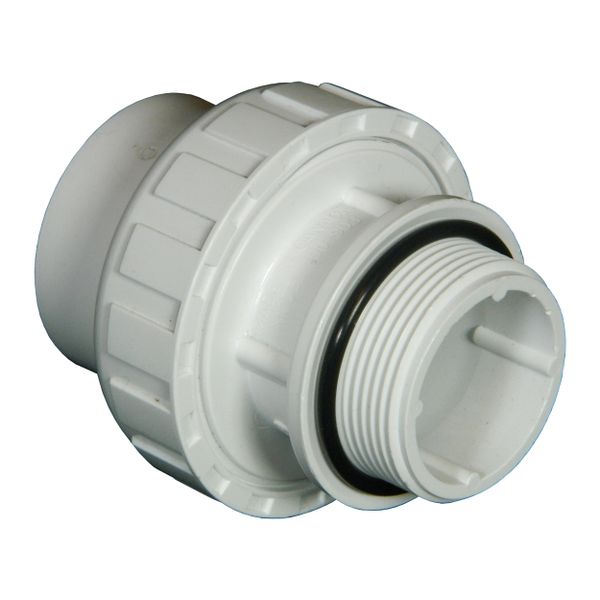 Praher Union 1-1/2" Slip x 1-1/2" Male Pipe Thread with O-ring 150-903