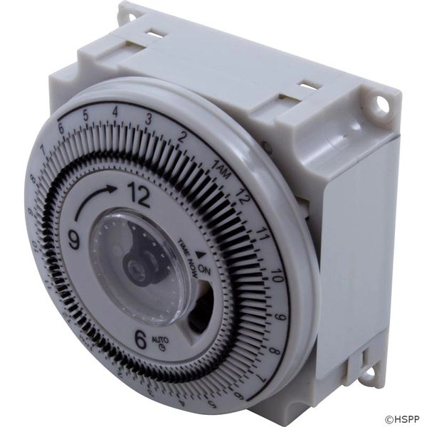 Hydroquip Spa and Pool Timer 34-0049 SPDT Panel Mount 230v w/override 24 hr