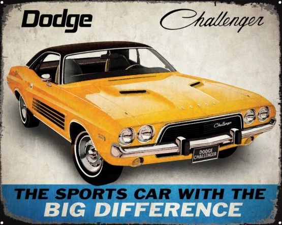Dodge Challenger Metal Sign