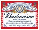 Budweiser Can Label Metal Sign