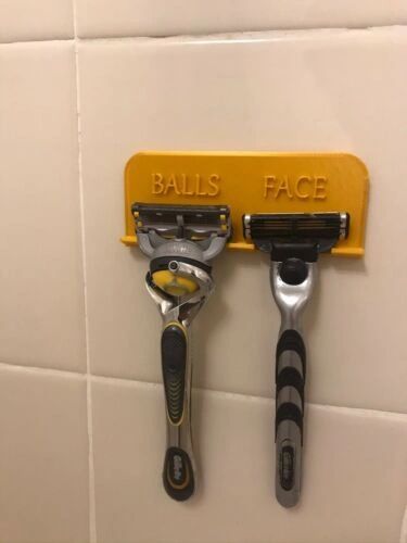 shower razor holder GOLD “Balls Face” Organizer