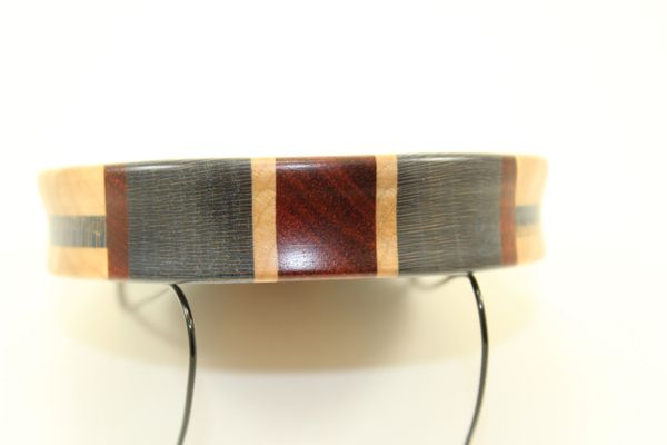 Curly Maple/Dyed Sycamore/Bloodwood Pot Call | Obsession Custom Calls