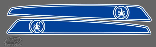 1975-76 Blue Whip Long Tunnel Decals