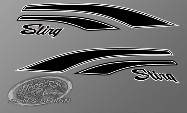 1979 Scorpion Sting Hood Decals