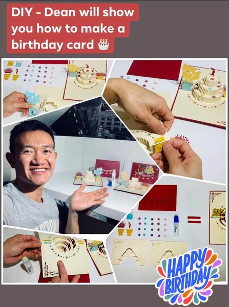 DIY Birthday Cake Pop Up Card Kits - DO IT YOURSELF