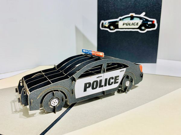 Super Cool Police Car Pop Up Card
