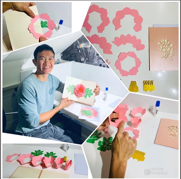 DIY Pink Rose Pop Up Card Kits - DO IT YOURSELF