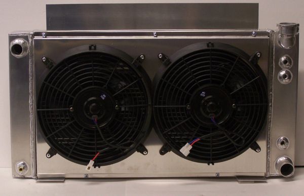 v-8 v 8 s10 1985-2005 v8 conversion 2 row and fans and shroud