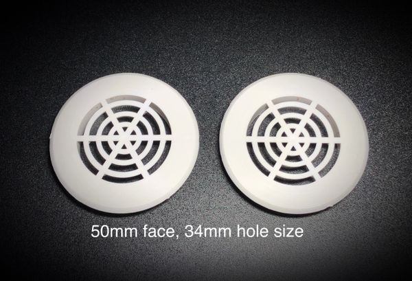 50mm Face vent Covers, Plastic, (most popular)