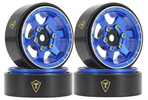 TREAL Axial SCX24 1.0" Beadlock Wheels Six Spoke Type D for RC Crawlers ...