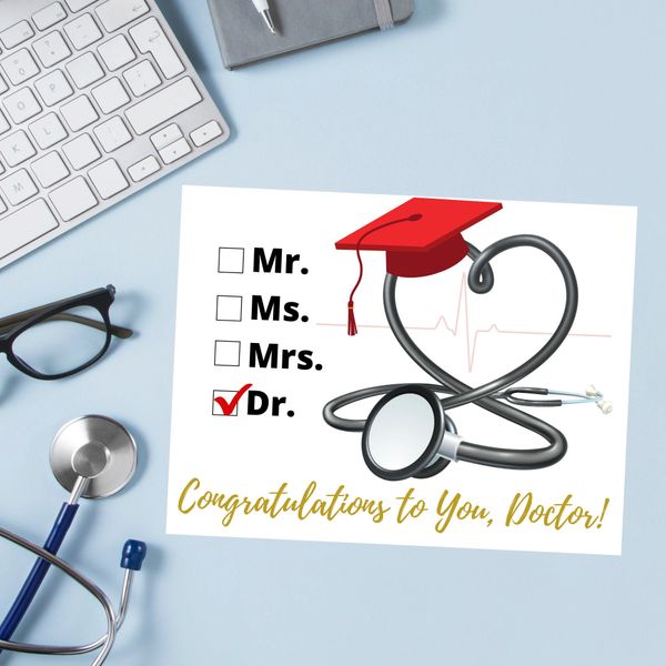 Congratulations to Doctor Graduation card