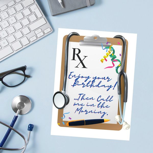 Medical Prescription Birthday card