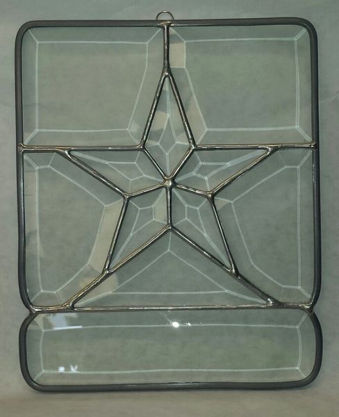 Beveled Army symbol stained glass sun catcher