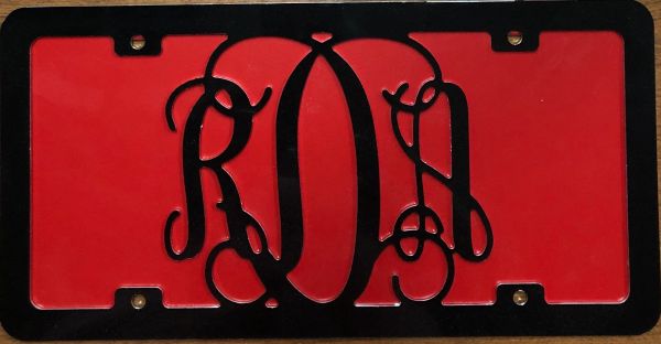 License Plate - Monogram