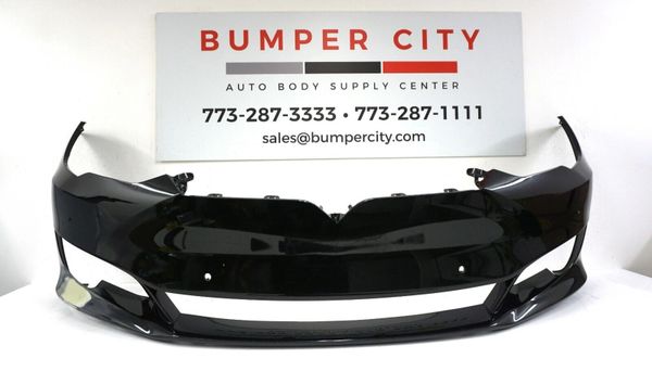 OEM 2016-2020 Tesla S Front Bumper Cover W/Sensors Black #T405