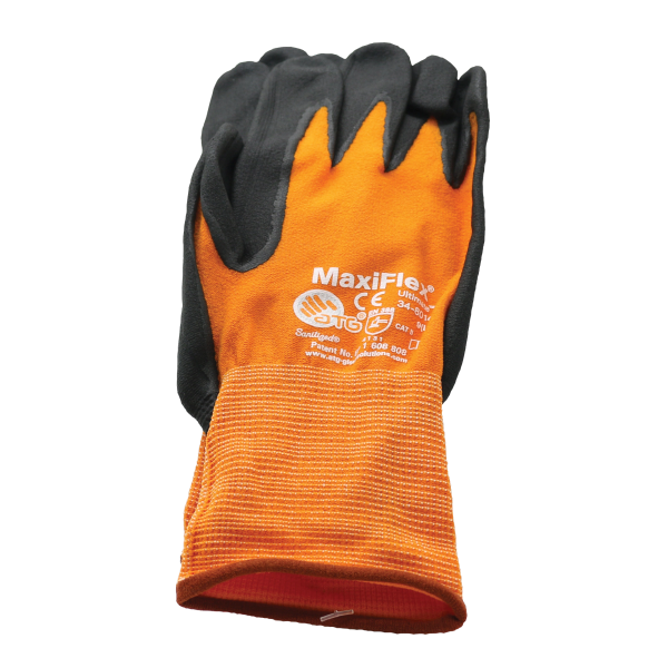 MaxiFlex Gloves - Orange/Black