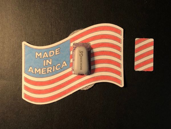 American Flag Design Silly Patch to Secure All Diabetic devices | Adhesive Silly Patch to Secure ...