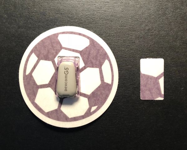 Soccer Ball Design Silly Patch to Secure All Diabetic devices | Adhesive Silly Patch to Secure ...