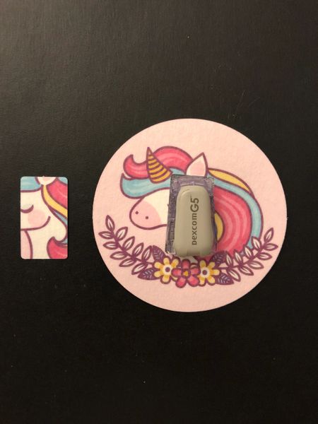Cute Unicorn Design Silly Patch to Secure All Diabetic devices | Adhesive Silly Patch to Secure ...