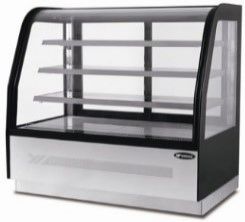 Heavy Duty Curved Glass Three Shelved Deli Counter