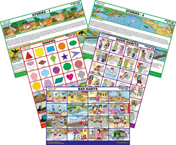 Spectrum Mirror Coat Educational Charts (Set of 5) : Set 30 ( Shapes ...
