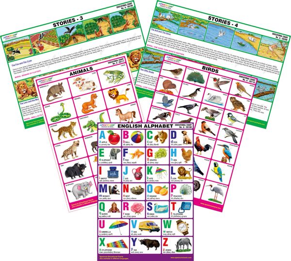 Spectrum Mirror Coat Educational Charts (Set of 5) : Set 86 ( English ...
