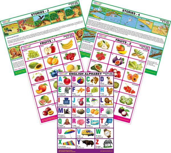 Spectrum Mirror Coat Educational Charts (Set of 5) : Set 100 ( English ...