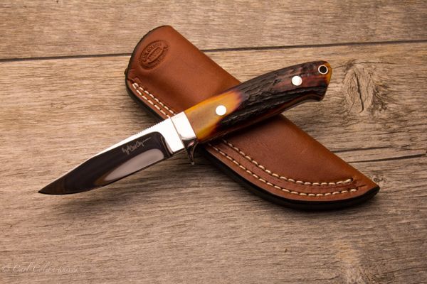 SOLD**Loveless Style Utility Hunter/Amber dyed Rocky mountain Elk SOLD**Loveless Style Utility Hunter/Amber dyed Rocky mountain Elk