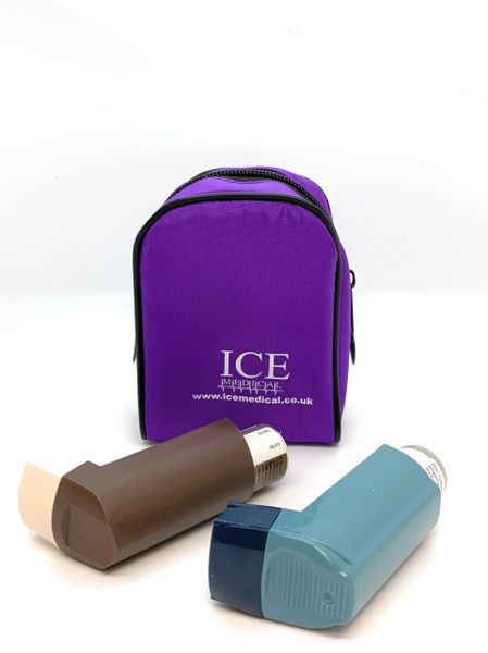 ICE Medical Purple Inhaler/Medication Bag - Small