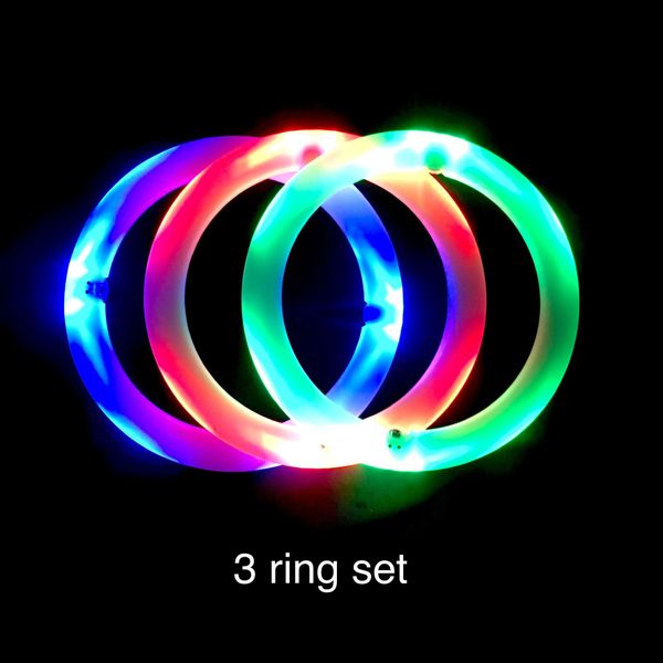 LED RINGS set of 3 rechargeable or non-rechargeable