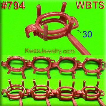 Beautiful Tennis Wrist Bracelet Wax Patterns For Casting Jewelry Molds