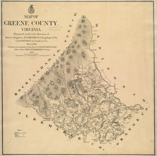 Copy of Map Greene County VA. 1866