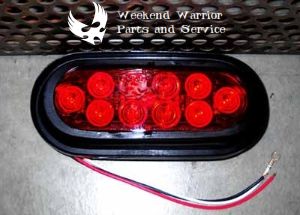 Oval Red LED Tail Light