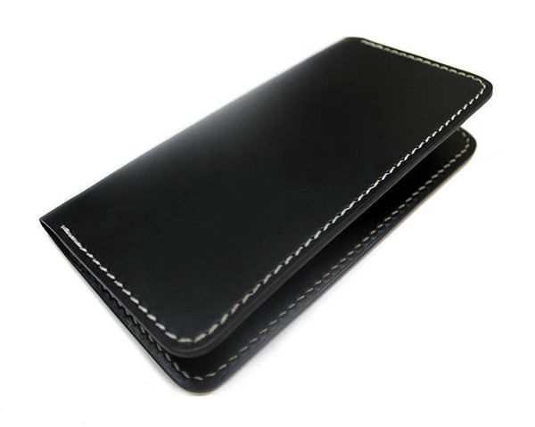 Black leather checkbook cover