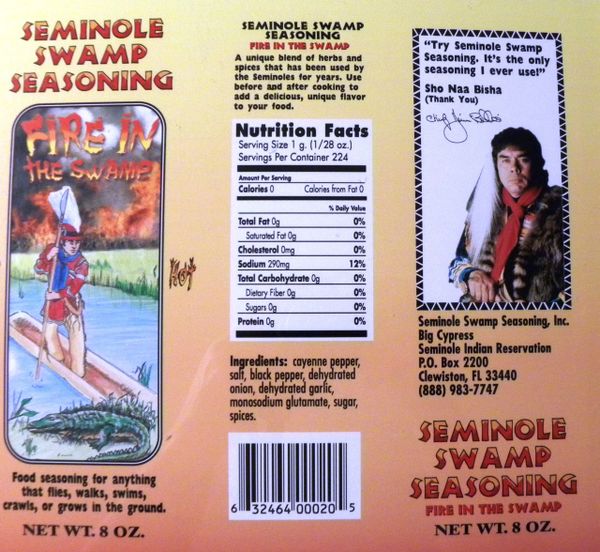 Seminole Swamp Seasoning "Hot" - Case of 12 Containers