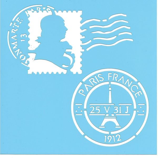 Postage Stencil 6 x 6 M2-29