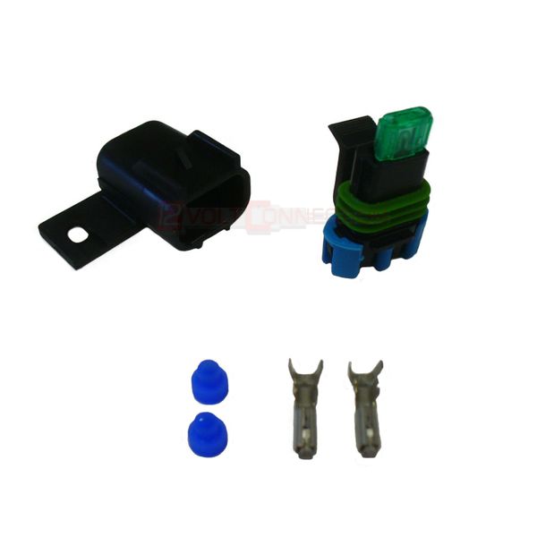 Delphi Waterproof In-Line ATM Mini Fuse Holder with Terminals 10-12 Gauge