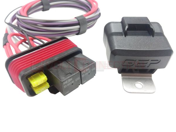 GEP Universal Pre-wired Waterproof 2 ATM Mini Fuse 2 Relay Panel 40 AMP 12V