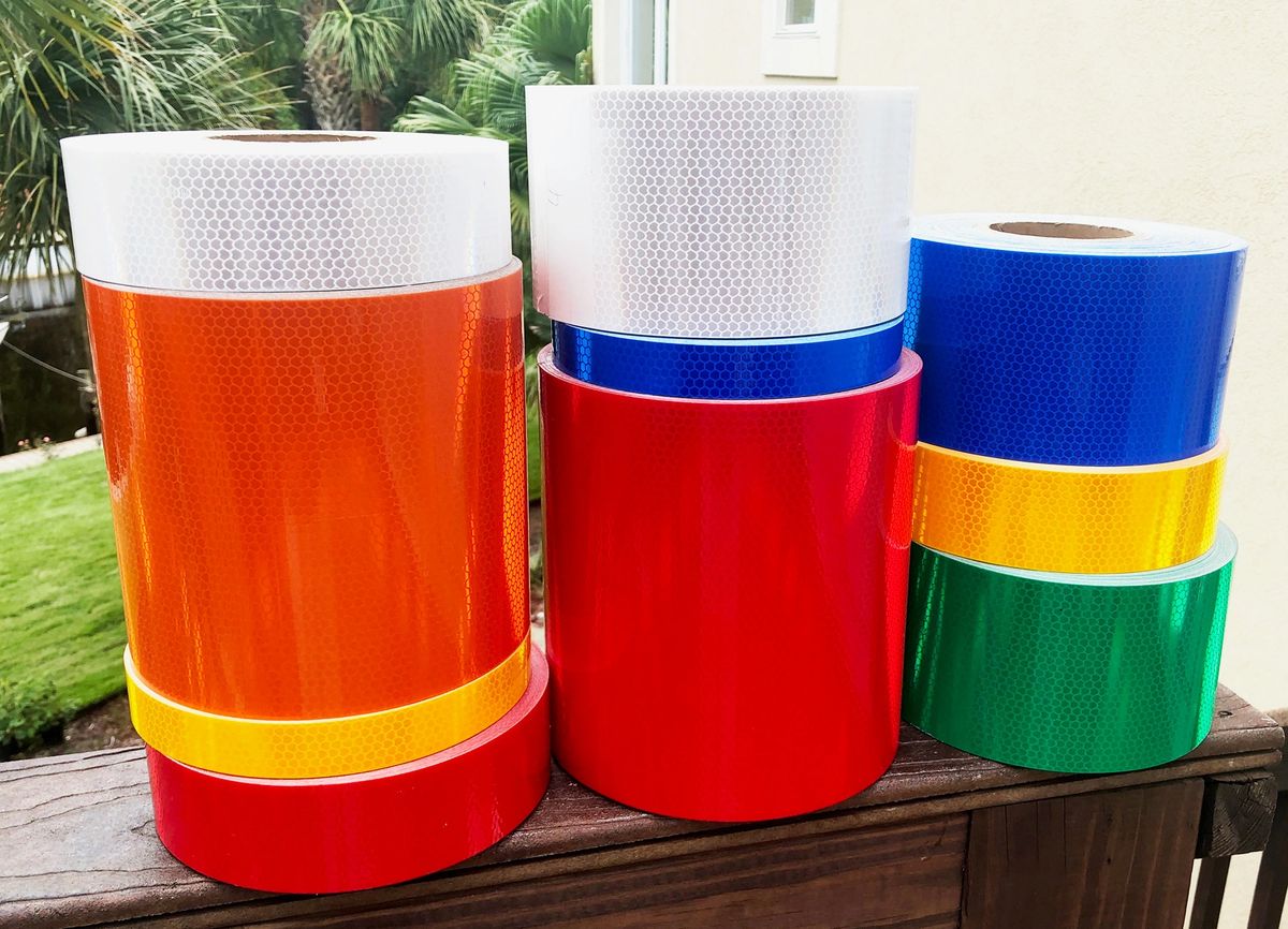 150 FOOT - (6"- 8") - High Intensity Prismatic - Type 4 - 6 COLORS ...