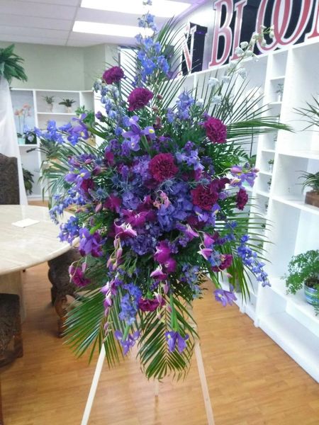 The Lovely Iris Orchid Funeral Spray