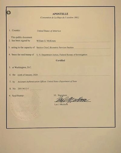 Beverly Hills Apostille - Federal Apostille, Apostille FBI Reports