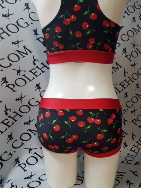 🍒 Cherry bottoms | Polehog UK handmade clothing and gym wear