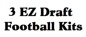 (3) EZ Draft Fantasy Football Kits