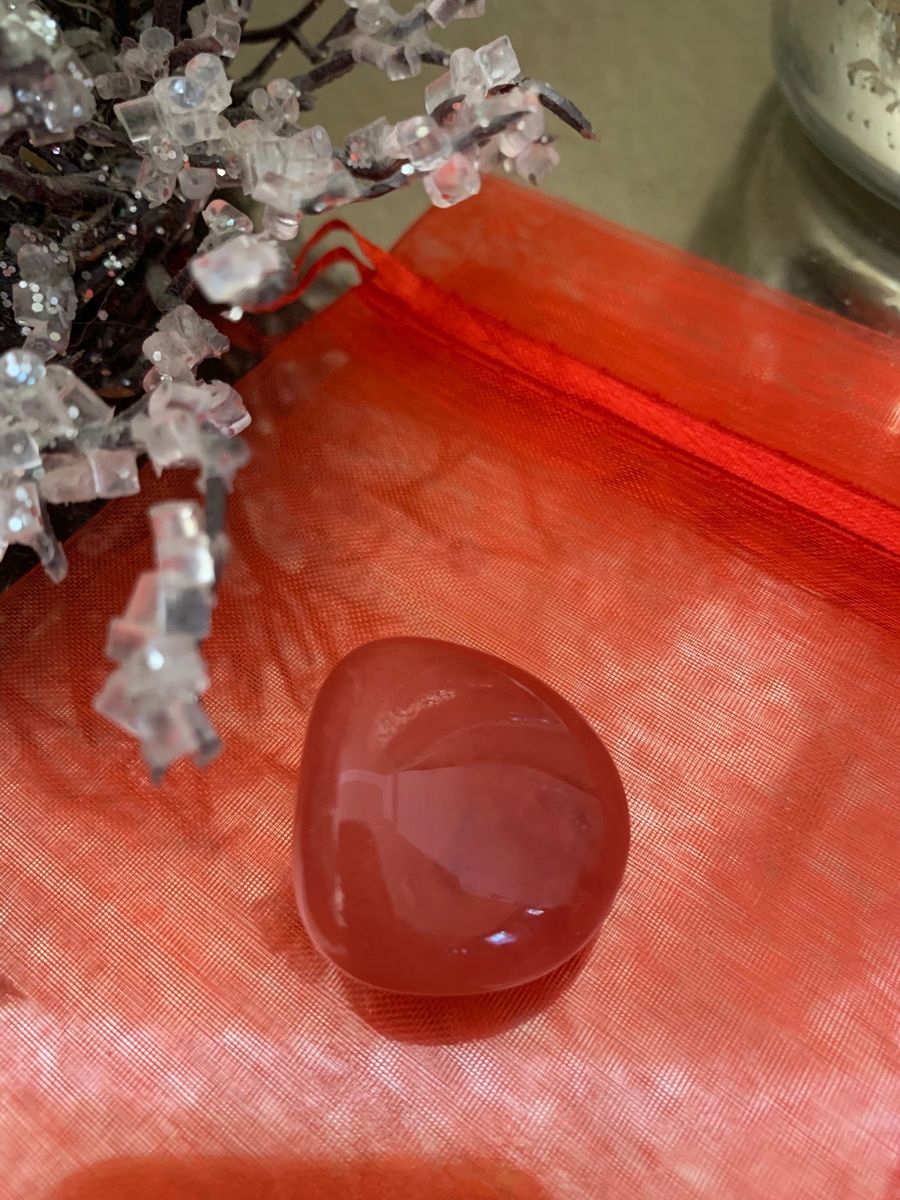Polished Strawberry Obsidian Stone