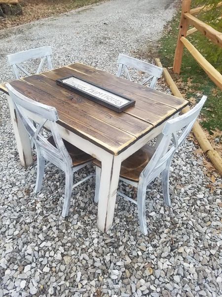 Rustic Farmhouse Kitchen Table Set