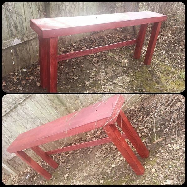 Rustic Chunky Leg Bar Table