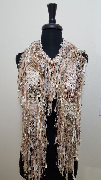 Beige Ivory Fantasy Scarf | Foxxy Chique