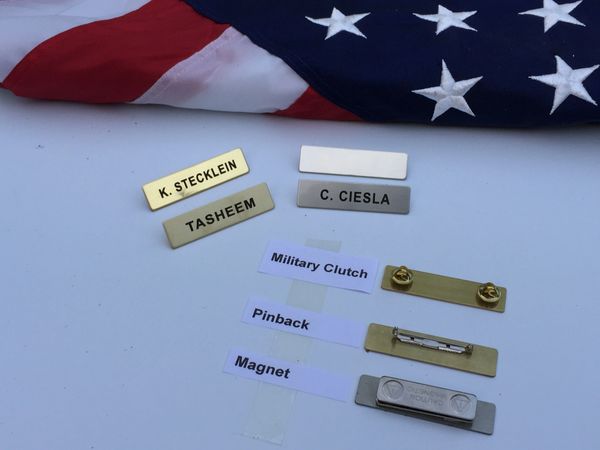 Metal Engraved Name Badges - Police, Fire, Military