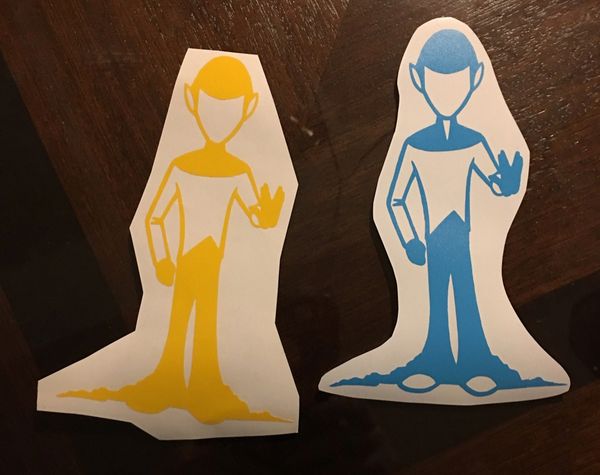 Original "Vulcan" StarTrek FanArt Vinyl Window Decal - Jennifer Collection